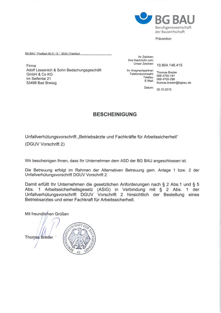 Bg Bau Schreiben Ignorieren